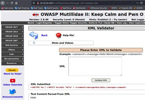 63 Kali Linux для продвинутого тестирования на проникновение Xml