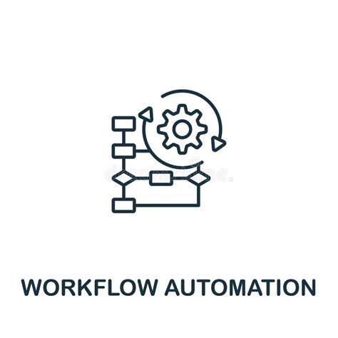 Workflow Automation Icon Monochrome Simple Product Management Icon For Templates Web Design