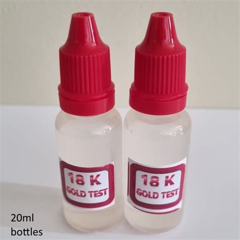 18k 18ct Gold Testing Acid 2 Bottles