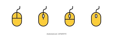 Mouse Button Click Icon Set Scroll Stock Vector Royalty Free 2471495203 Shutterstock