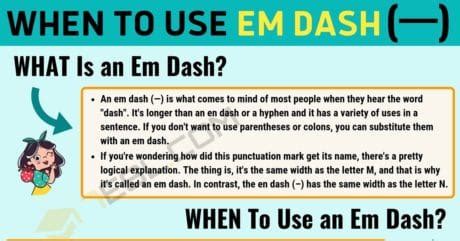 Em Dash How And When To Use An Em Dash Long Dash ESL