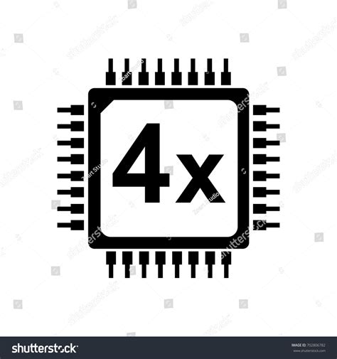 366 Quad Core Processor Icon Images Stock Photos Vectors Shutterstock