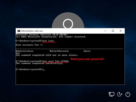 Reset Lost Windows 10 Password With Sticky Keys Method Password Recovery