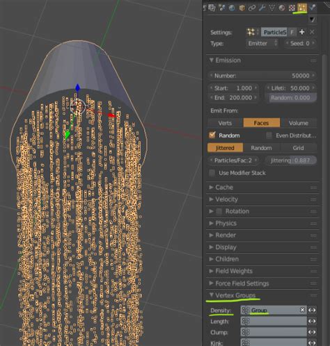 how do i make a single face of an object a particle emitter blender