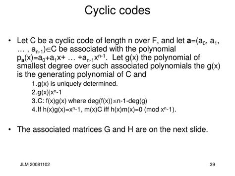 ppt cryptanalysis lecture 10 error correcting codes powerpoint
