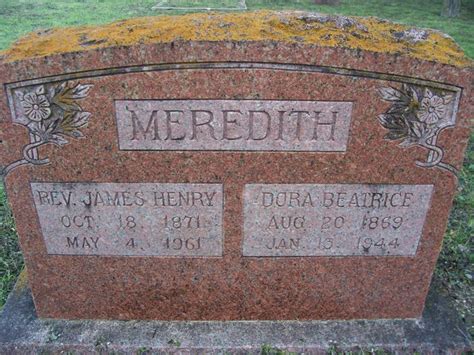 Rev James Henry Meredith 1871 1961 Find A Grave Memorial