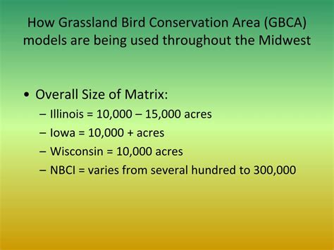 Ppt Grassland Bird Conservation And Monitoring In The Upper Midwest
