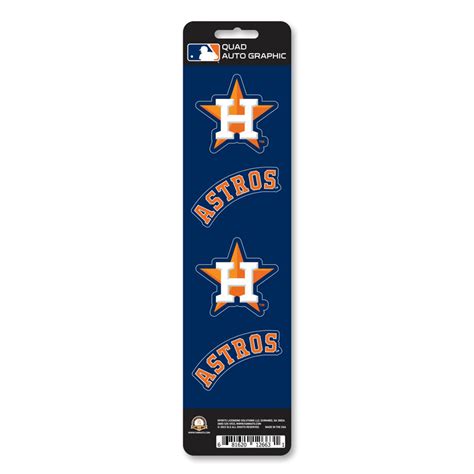 Houston Astros Set Of 4 Quad Sticker Sheet At Sticker Shoppe