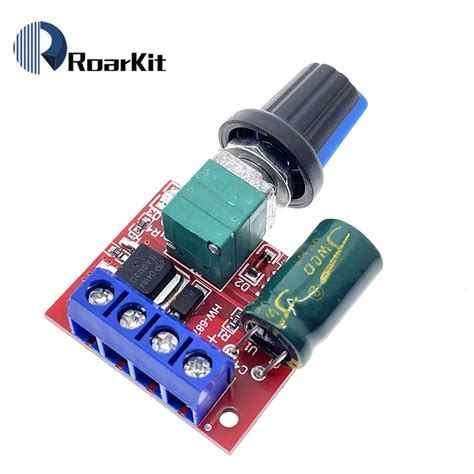 Mini A W PWM V DC Motor Speed Controller Module DC DC V V Adjustable Speed Regulator