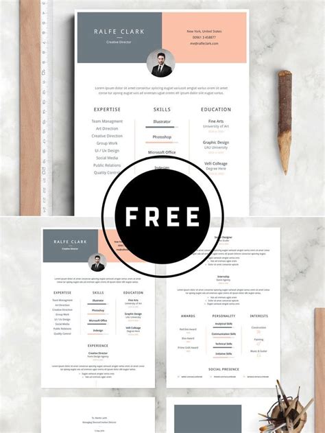 The Free Resume Template Is Ready To Be Used For Any Job