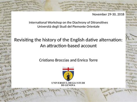 pdf revisiting the history of the english dative alternation an