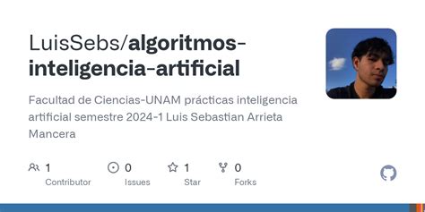 GitHub LuisSebs Algoritmos Inteligencia Artificial Facultad De