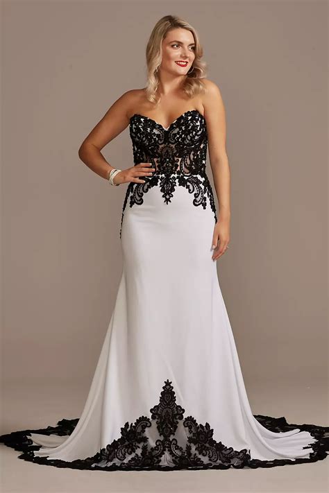 Sheer Beaded Bodice Lace Wedding Dress Davids Bridal