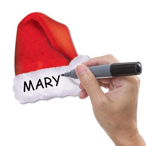 Mini Santa Hat Cutouts Christmas Wall Hanging Decorations