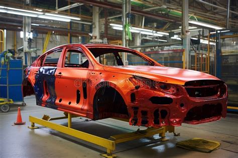 Car Assembly Line At An Innovative Factory Generative Ai Stock