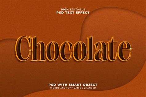 Premium Psd Chocolate Text Effect