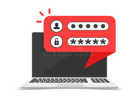 Password Authorization Vector Illustration Stock Illustrations 8897 Password Authorization