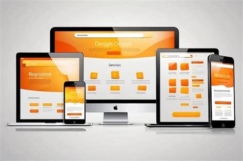 Responsive Web Design Adaptive User Interface Digital Devises Laptop