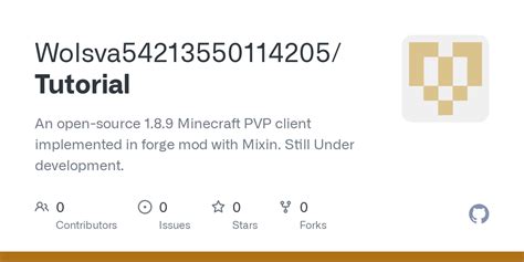 Github Wolsva Tutorial An Open Source Minecraft