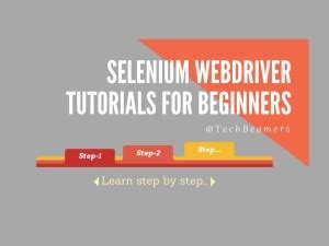 Selenium Webdriver Tutorial Step By Step Lessons