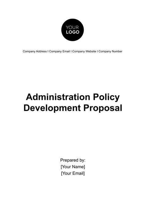 Free Administration Policy Development Proposal Template To Edit Online