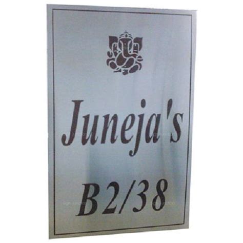 Rectangular Shape Stainless Steel Name Plate For Home Use Liquid At