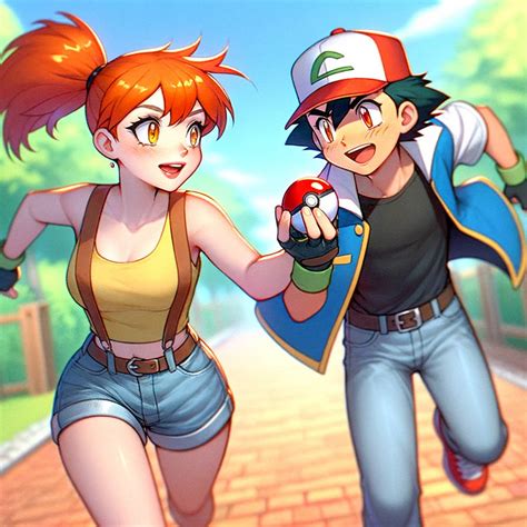 Ash And Misty Having Fun By Maruku24 On Deviantart