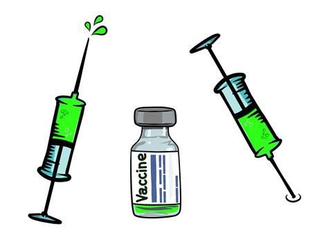 Flacon De Vaccin Et Dessin Vectoriel De Seringue Ampoule De Médicament