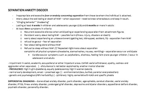 Anxiety Disoder Nzjsjskasz Separation Anxiety Disoder Inappropriate