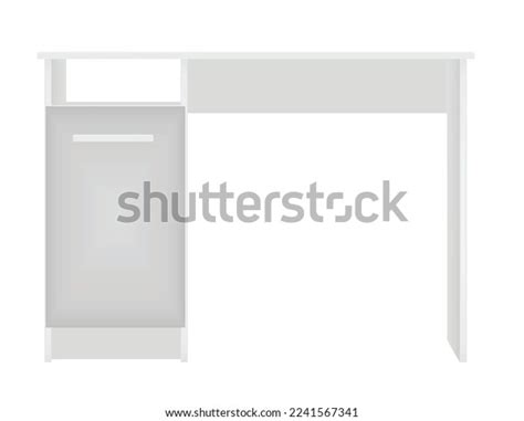 Office Computer Table Vector Illustration Stock Vector Royalty Free 2241567341 Shutterstock