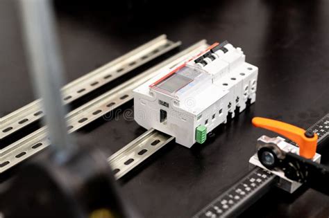 Electrician At Work Electric Components Electrical Voltage Stock