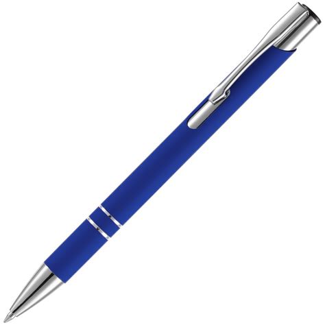 Ручка шариковая Keskus Soft Touch, ярко-синяя, фирмы «Open» | P16425.44