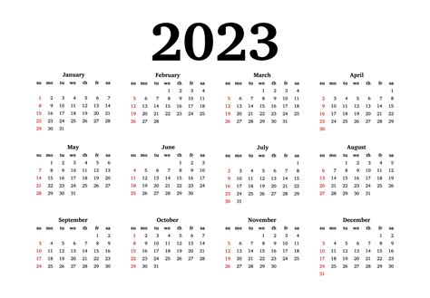 Calendario Para 2023 Aislado En Un Fondo Blanco 16182280 Vector En Vecteezy