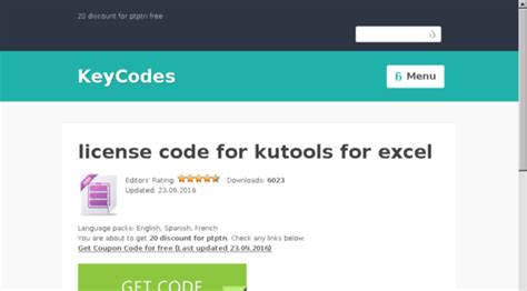 kutools for excel license name and code lordtab