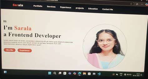 Portfoliowebsite Webdevelopment Html Css Frontenddevelopment Sarala Madugundu
