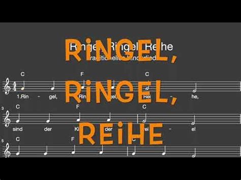 Lied: Ringel, Ringel, Reihe (Kinder / Melodie, Akkorde, Noten,Text ...