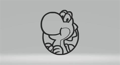 Yoshi Super Mario Bros Game 2d Art Stl 3d Model By Coruja 3d On Thangs