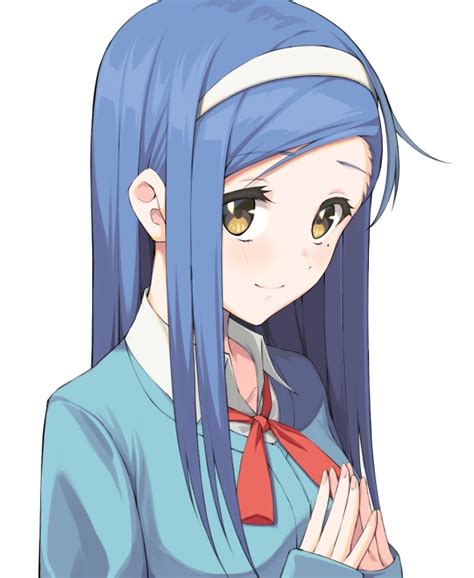 The Big Imageboard Tbib 1girl Aqua Cardigan Atsuyah0310 Blue Hair