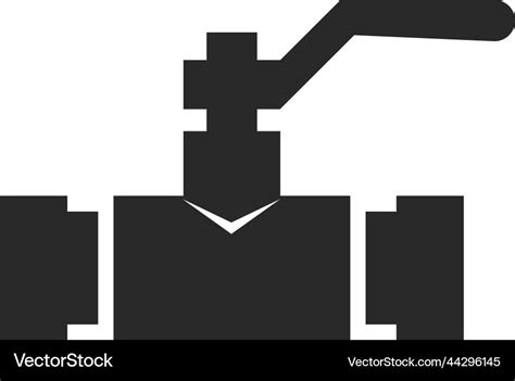 Plumbing Valve Icon Black Sanitary Engineering Vector Image