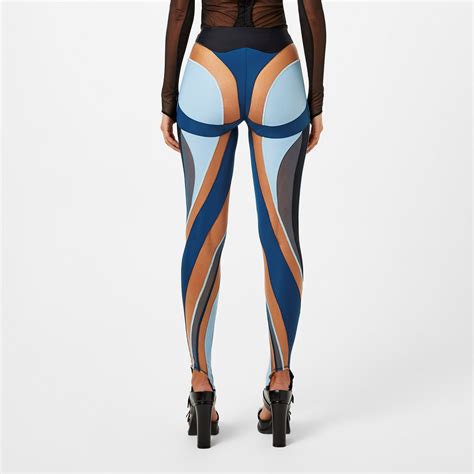 Mugler Sheer Swirl Leggings Women Leggings Flannels