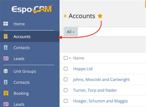 espocrm navigation pro eblasoft