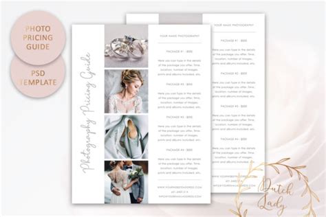 Psd Photography Pricing Guide Graphic By Daphnepopuliers Creative Fabrica