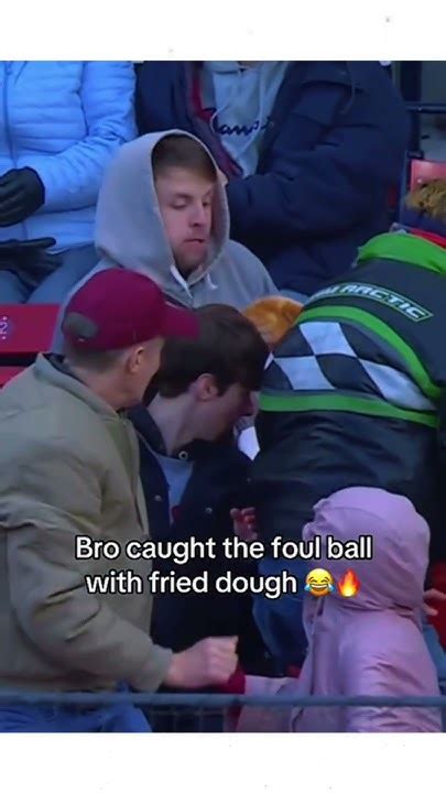 I Cant Believe He Caught The Foul Ball With Fried Dough Baseball