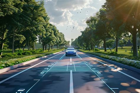 3d 전기 차량 충전 기호를 가진 현실적인 도로 지도 프리미엄 사진