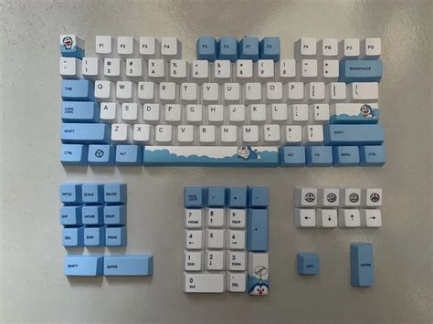 Doraemon Oem Keycap Set Whimsical Touch Kawaiikeycaps