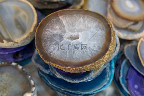 玛瑙石的横截面高清摄影大图 千库网