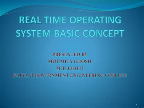 Real Time System Basic Concept Ppt