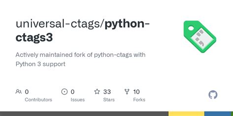 GitHub Universal Ctags Python Ctags Actively Maintained Fork Of Python Ctags With Python