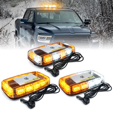 Xprite Led Xprite Amber 6 Led Emergency Strobe Lights Kit Surface