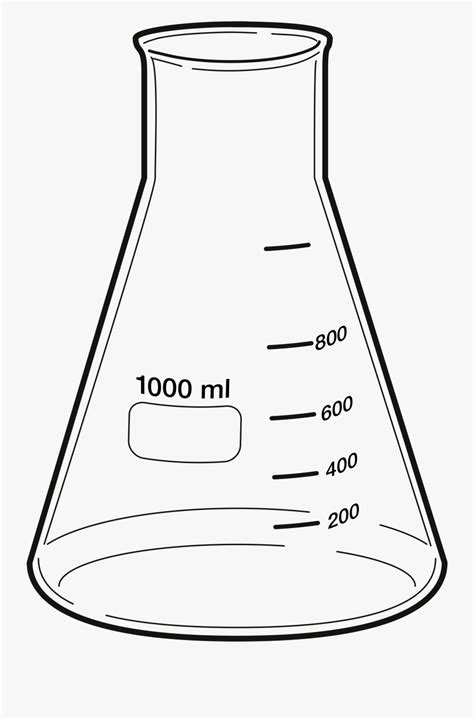 Free Erlenmeyer Flask Conical Flask Coloring And Printable Page The